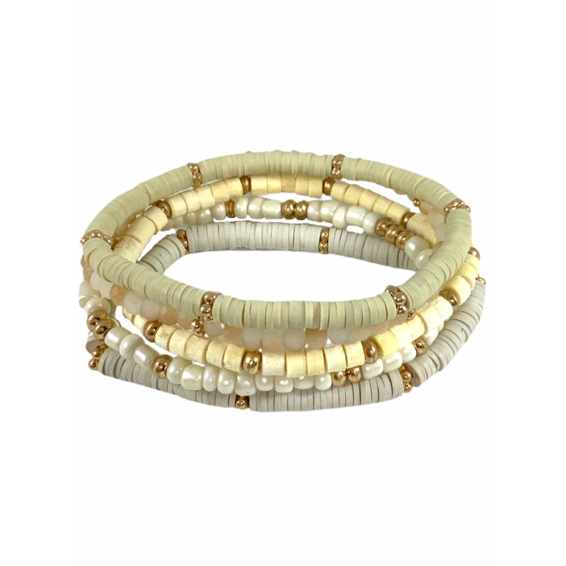 HEISHI BEADS GLASS BEADS BRACELET SET NEUTRAL